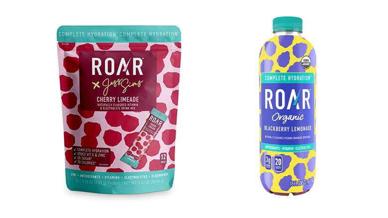 ROAR Organic Cherry Limeade Plus Powder, Blackberry Lemonade | Prepared ...