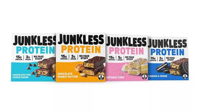 Junkless Debuts Protein Bars with Candy-Bar Taste | Prepared Foods