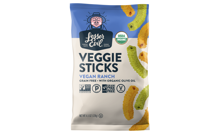 LesserEvil Grain Free Veggie Sticks, Fiery Hot Grain Free Paleo Puffs ...